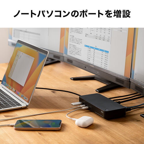 ドッキングステーション HDMI2つ トリプルディスプレイ 4K 3画面 ドッキングステーション HDMI2つ トリプルディスプレイ 4K 3画面